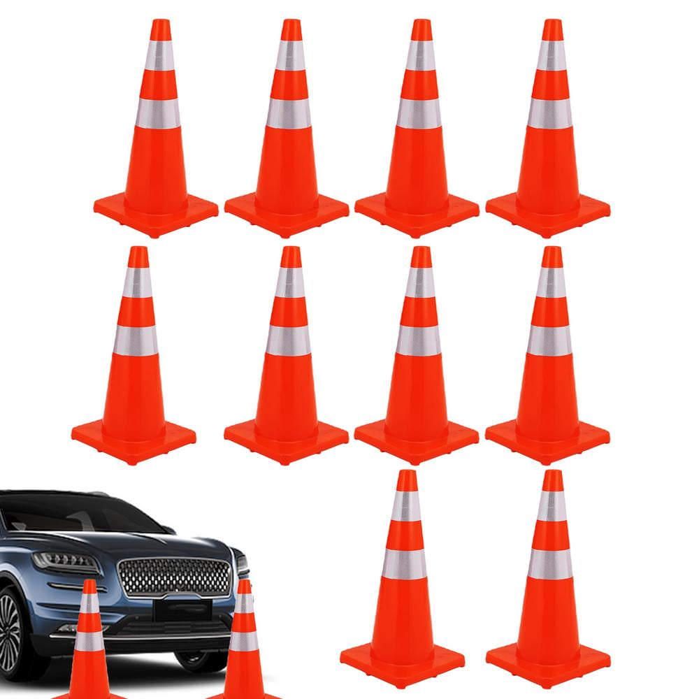ZIHUI Traffic Cones 28 Inch Road Street Signs Red Cones with Stable ...