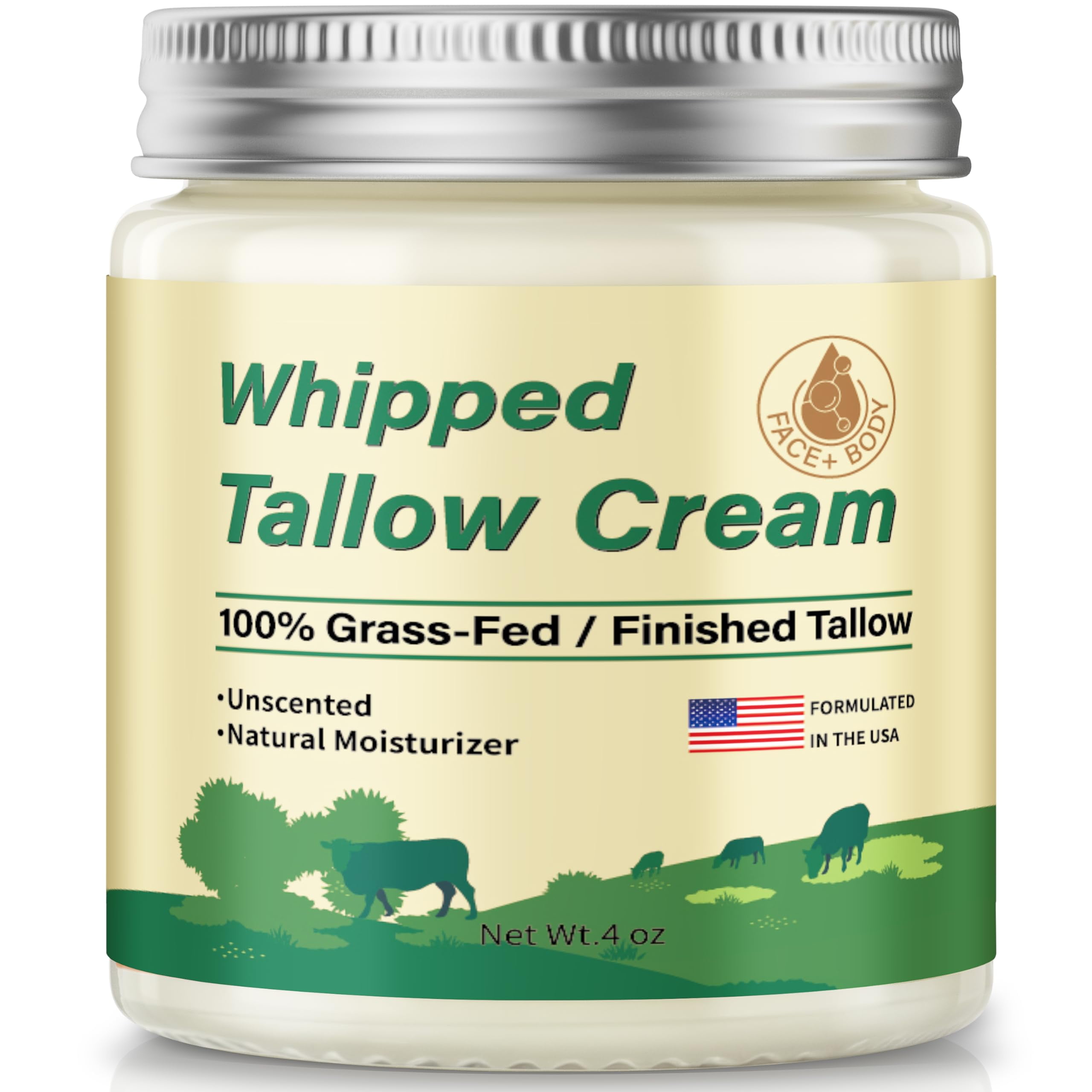 ZIIDII Beef Tallow for DMF15 Skin, Organic Grass Fed Whipped Beef ...