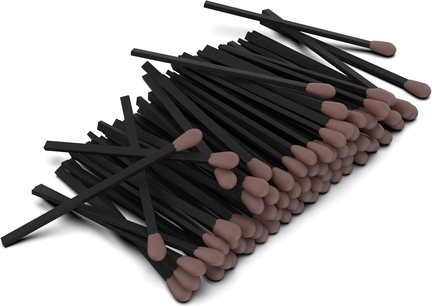 ZIKANI Black Stick Brown Tip Fancy Matches 4" Inch Match Refill 200 ...