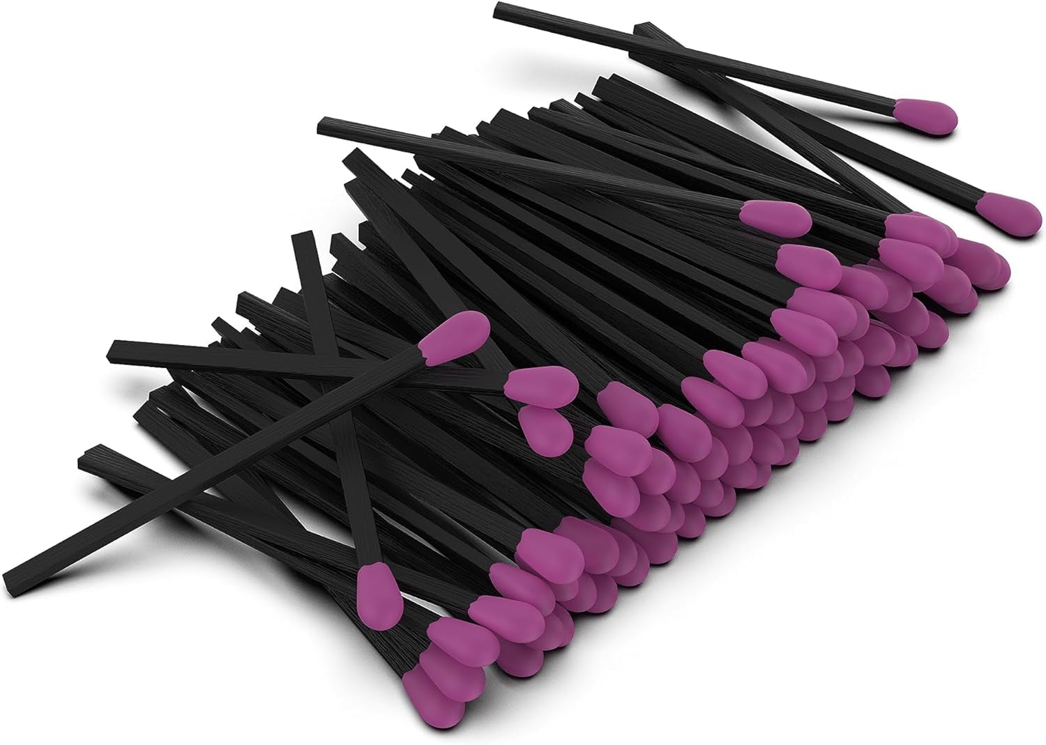 ZIKANI Black Stick Pink Tip Matches 4 Inch Match Refill and Striker 200 ...