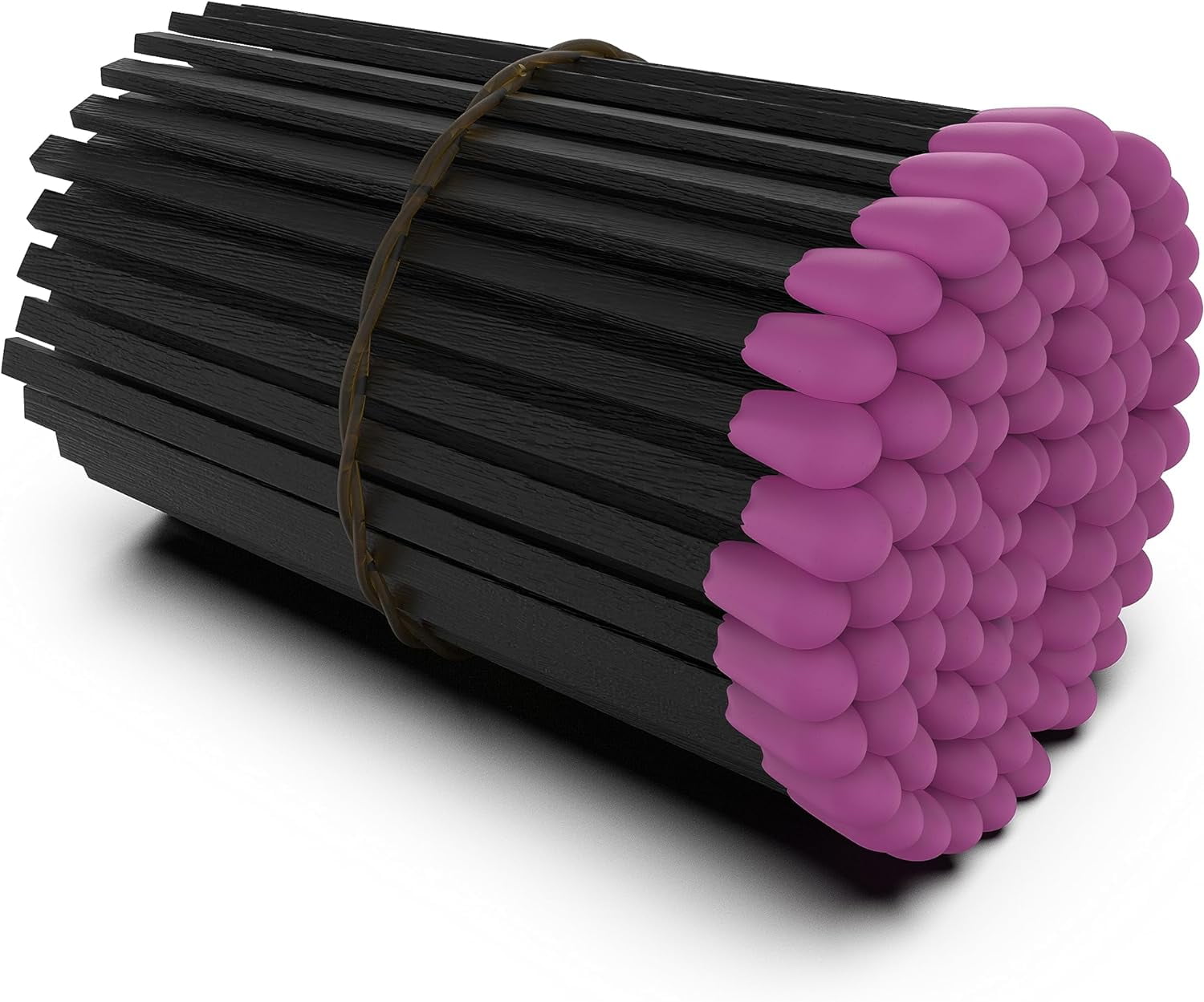 ZIKANI Black Stick Pink Tip Matches 4 inch Match Refill and Striker 100 ...