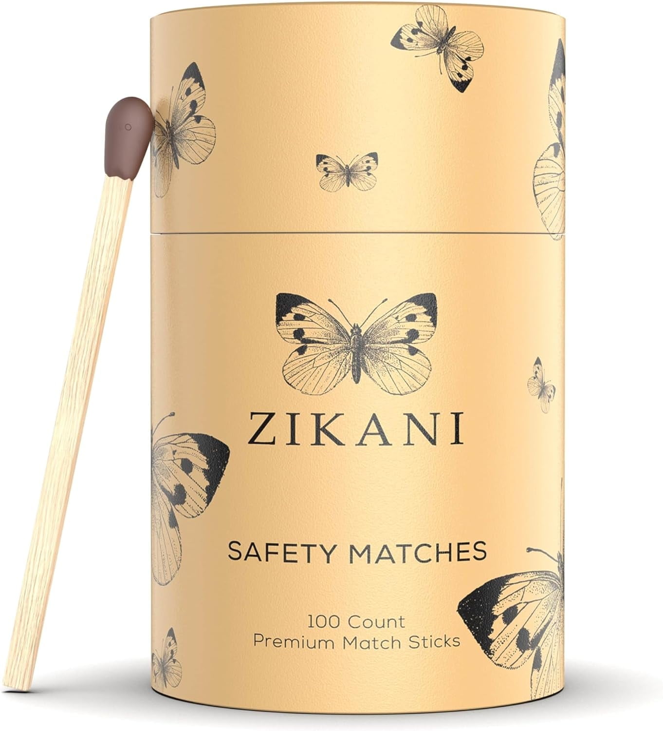 ZIKANI Brown Tip Matches 4" Match Refill and Striker 100 Long Matches ...