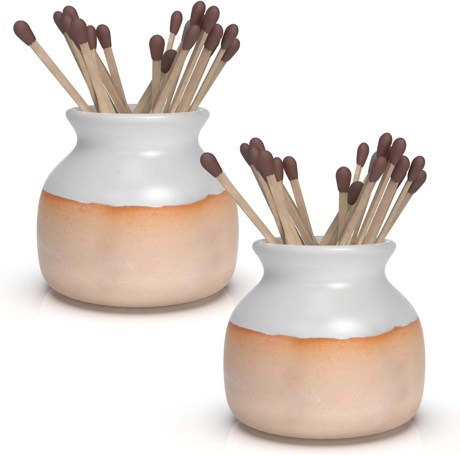 ZIKANI Chic Ceramic Match Holders with Striker - Decorative Home Decor ...
