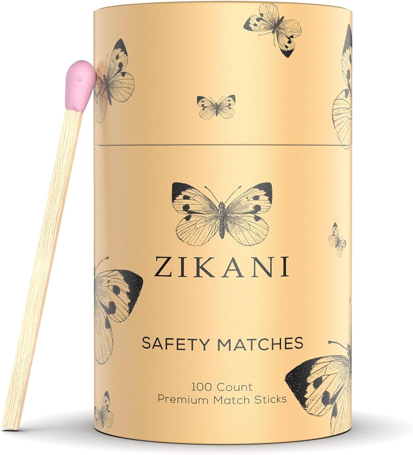 ZIKANI Pink Tip Matches 4" Match Refill and Striker 100 Long Matches ...
