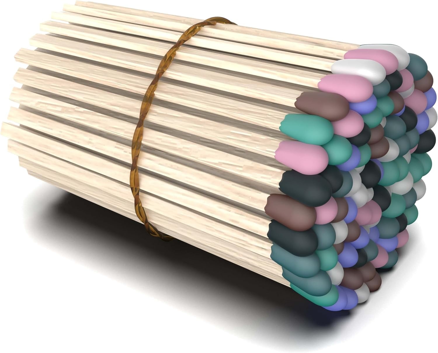 ZIKANI Rainbow Colored Tip Matches 4 Inch Match Refill 100 Long Matches ...