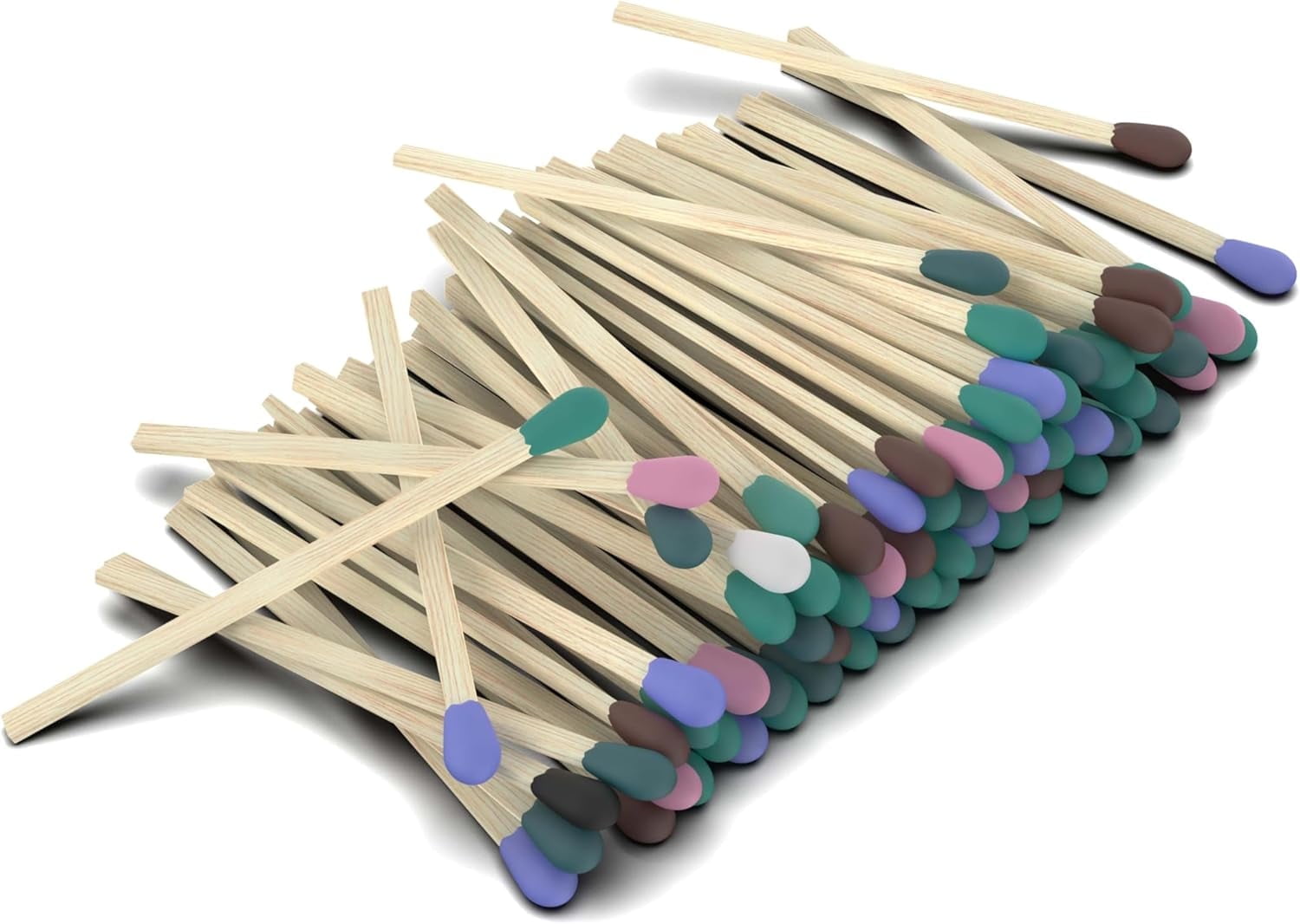 ZIKANI Rainbow Colored Tip Matches 4 Inch Match Refill 200 Long Matches ...