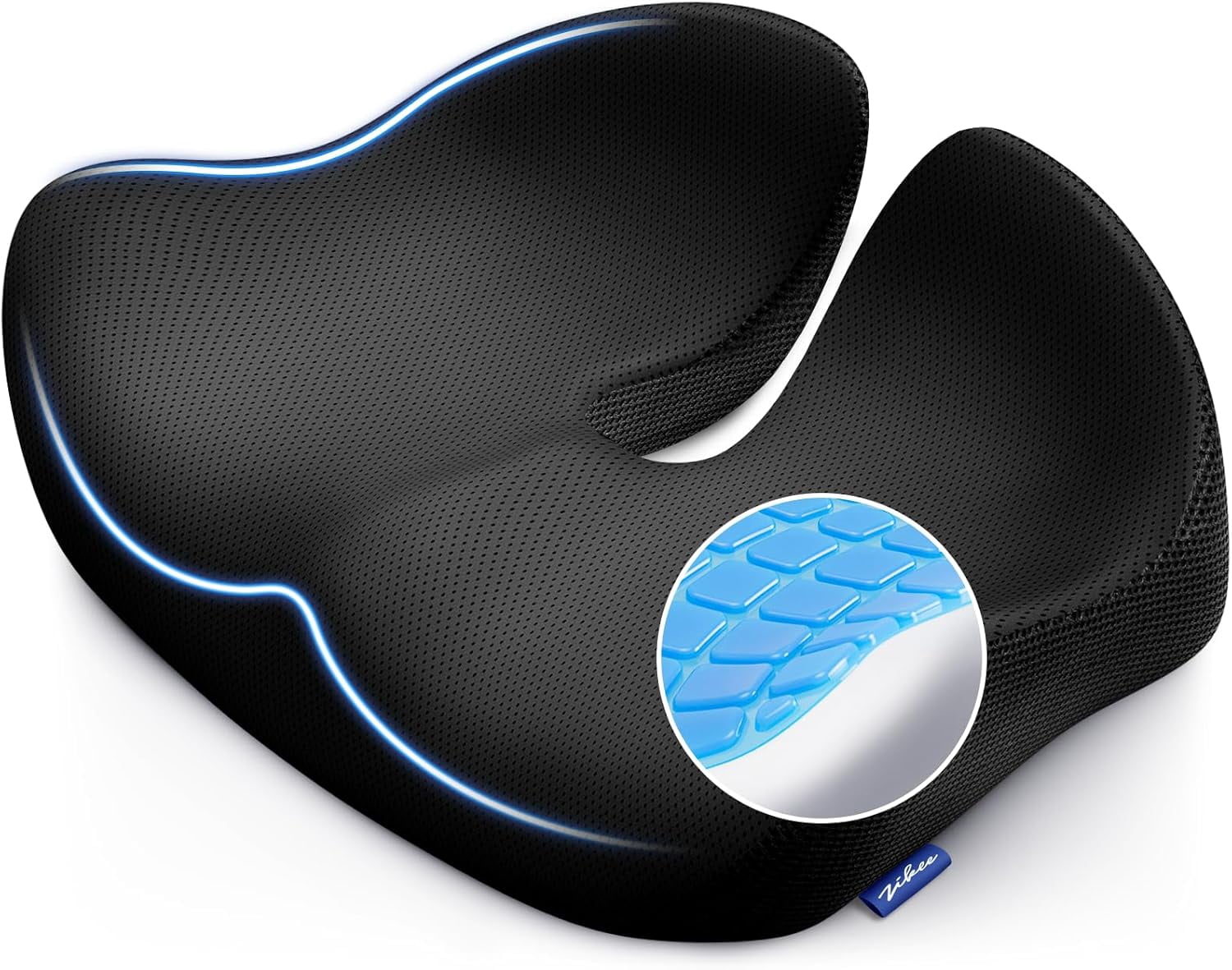 ZIKEE Pioneering Gel Seat Cushion for Sitting Without Stuffiness ...