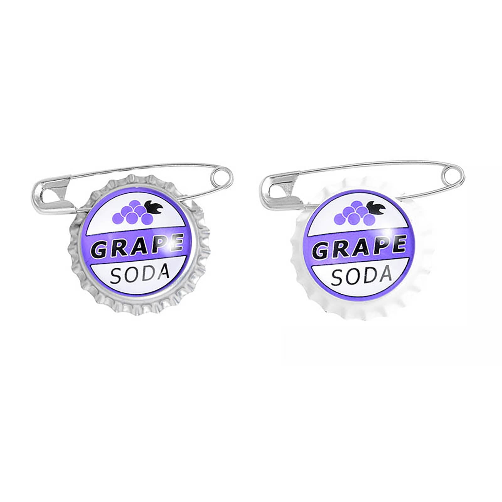 ZILEFSILK 2 Pcs Ellie Badge Grape Soda Bottlecap Enamel Pins Set for ...