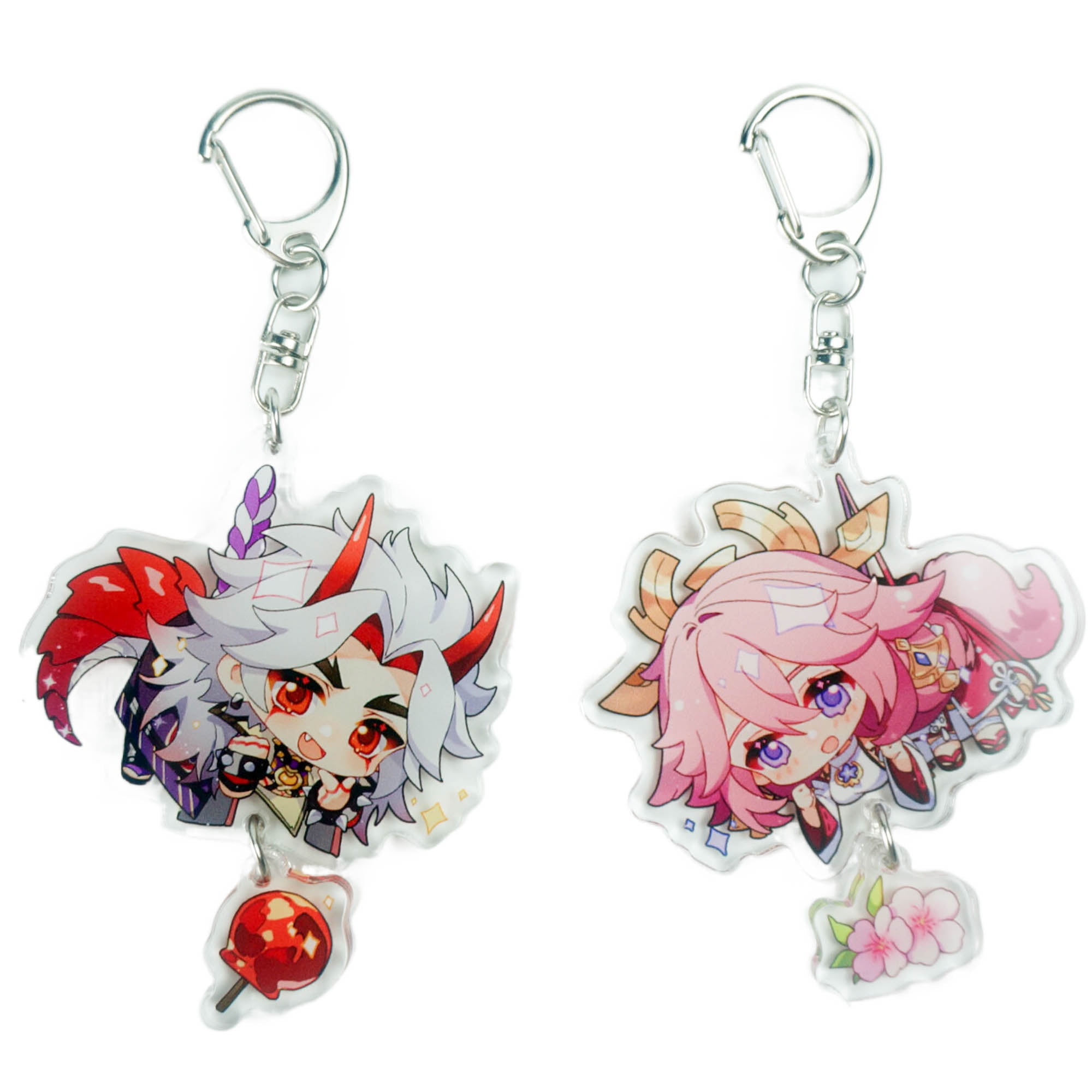 ZILEFSILK 2PCS Anime Game Genshin Impact Cute Arataki Itto Yae Miko ...