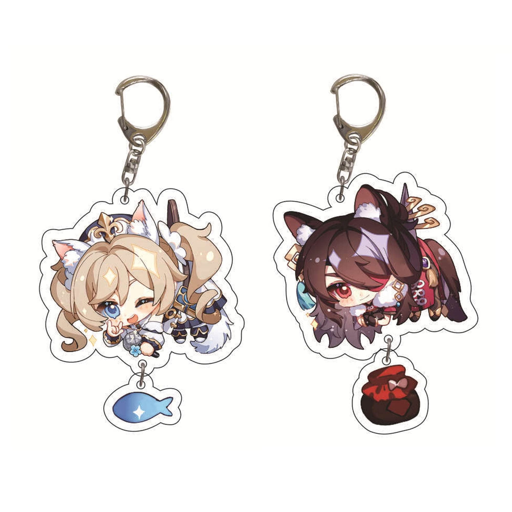 ZILEFSILK 2PCS Anime Game Genshin Impact Cute Barbara Beidou Acrylic ...