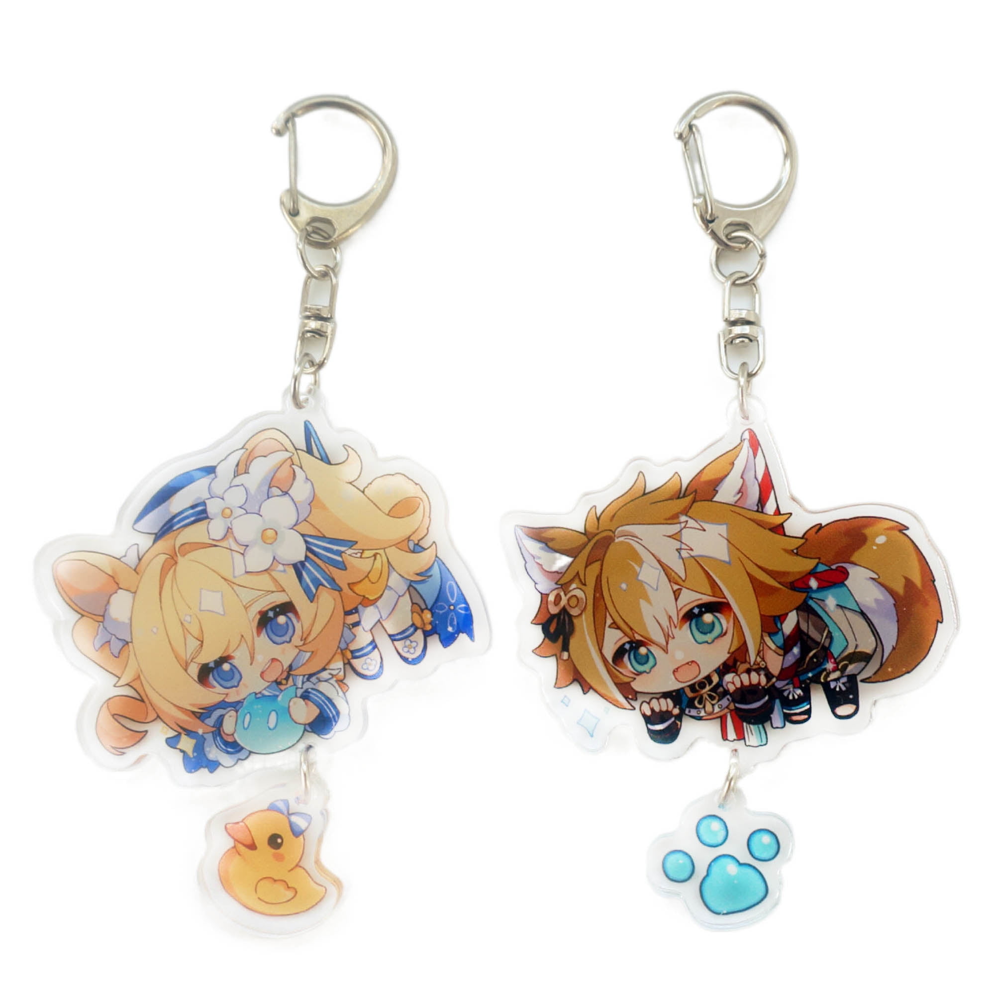 ZILEFSILK 2PCS Anime Game Genshin Impact Cute Gorou Barbara Acrylic ...