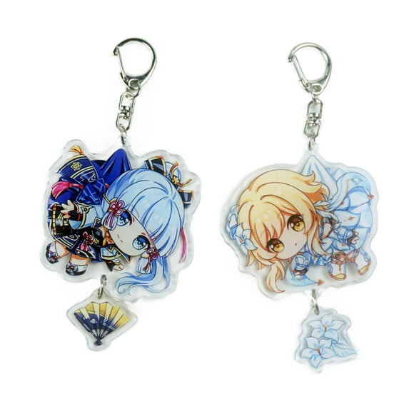ZILEFSILK 2PCS Anime Game Genshin Impact Cute Kamisato Ayaka lumine ...