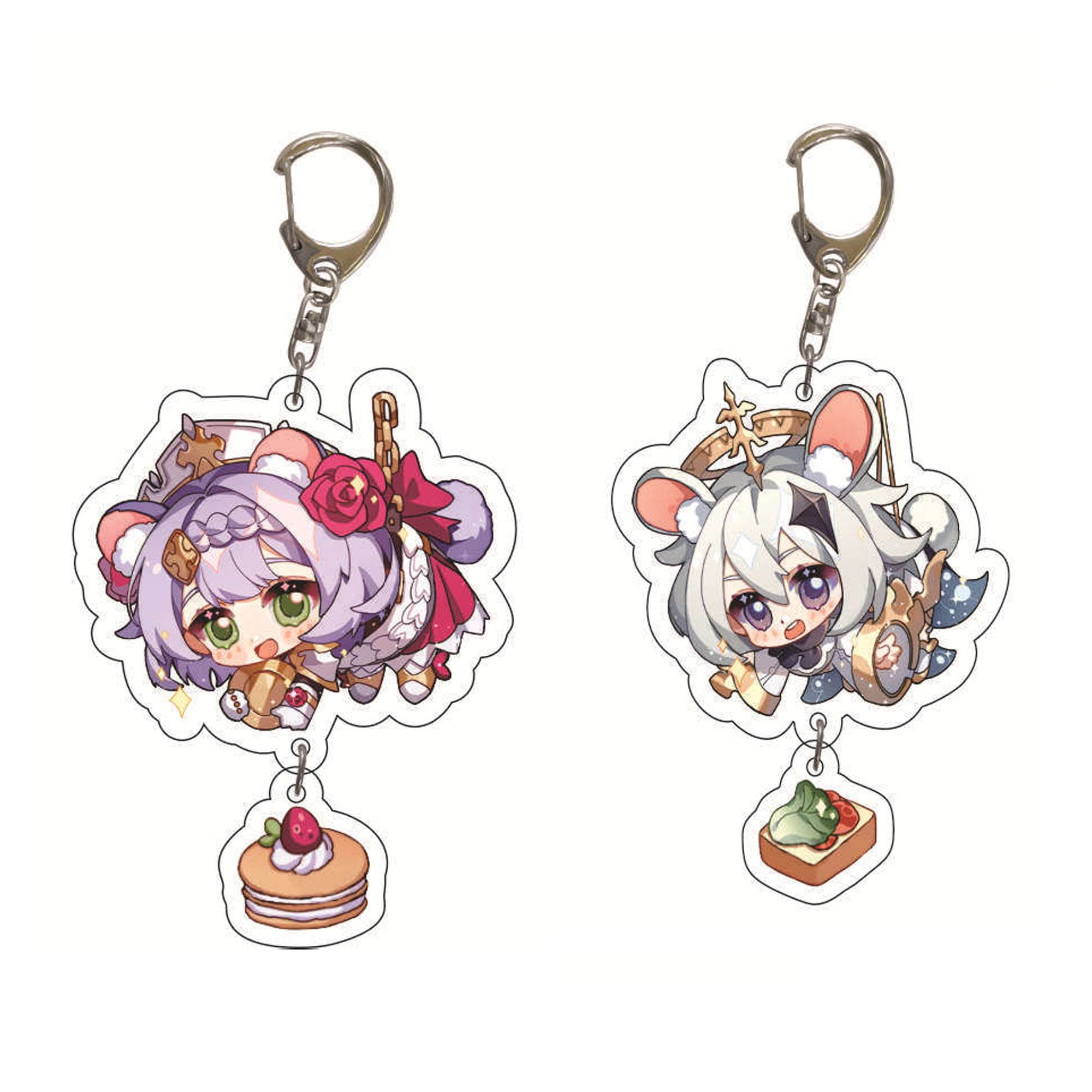 ZILEFSILK 2PCS Anime Game Genshin Impact Cute Noelle Paimon Acrylic ...