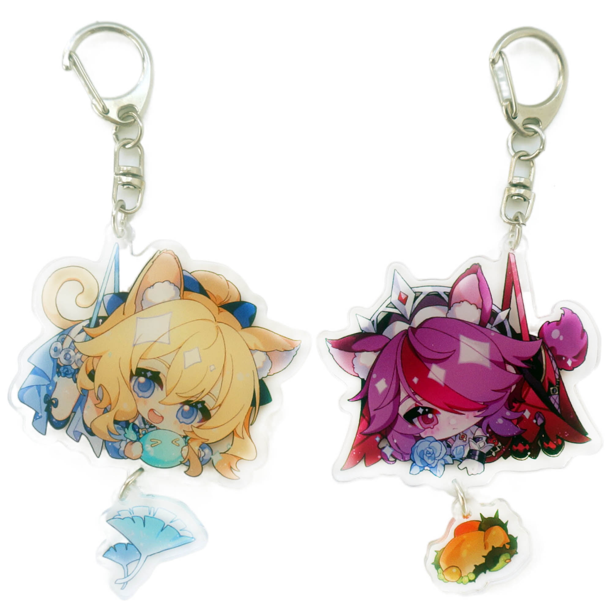 ZILEFSILK 2PCS Anime Game Genshin Impact Cute Rosaria Jean Acrylic ...