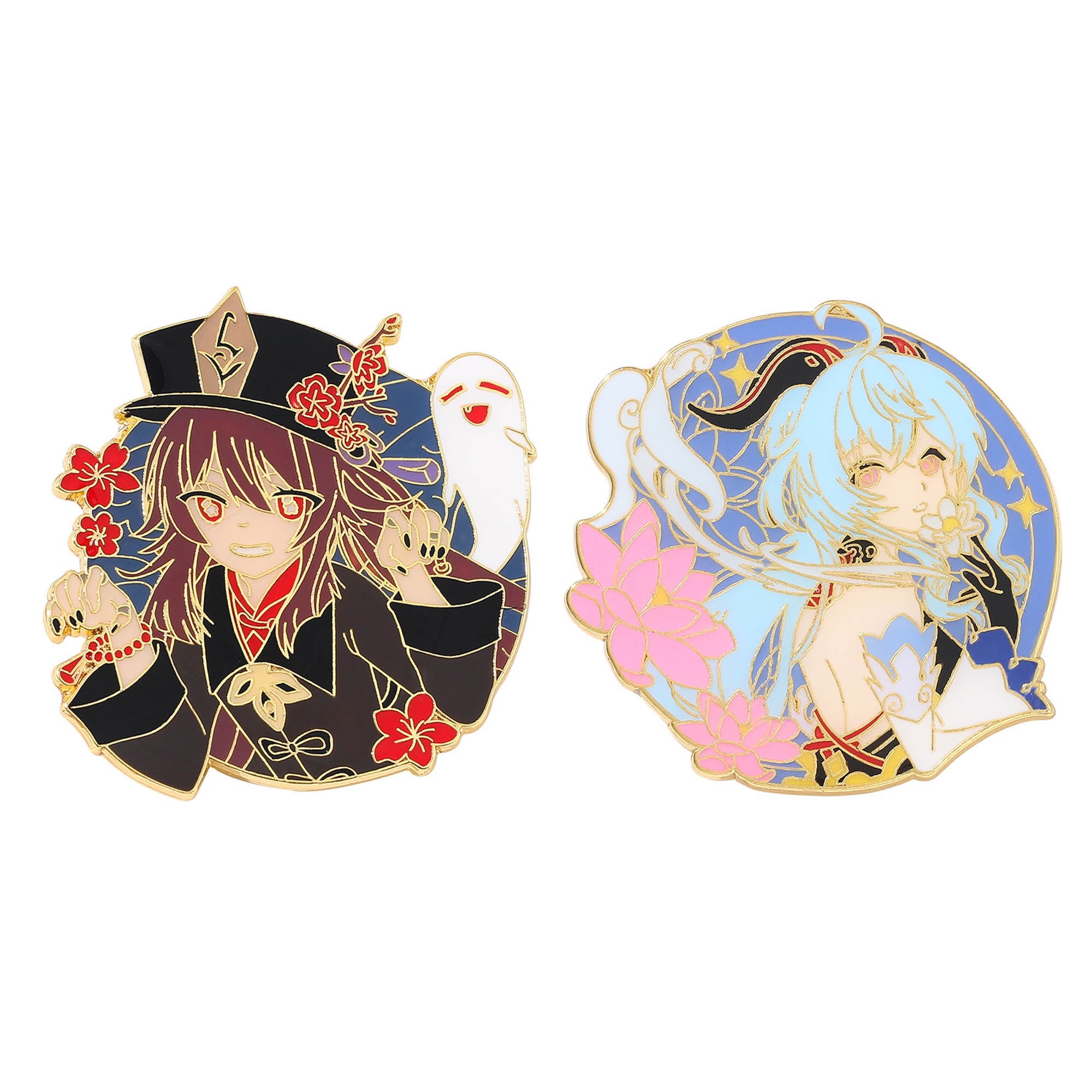 ZILEFSILK 2PCS Anime Game Genshin Impact Figure Hu Tao Ganyu Cute ...