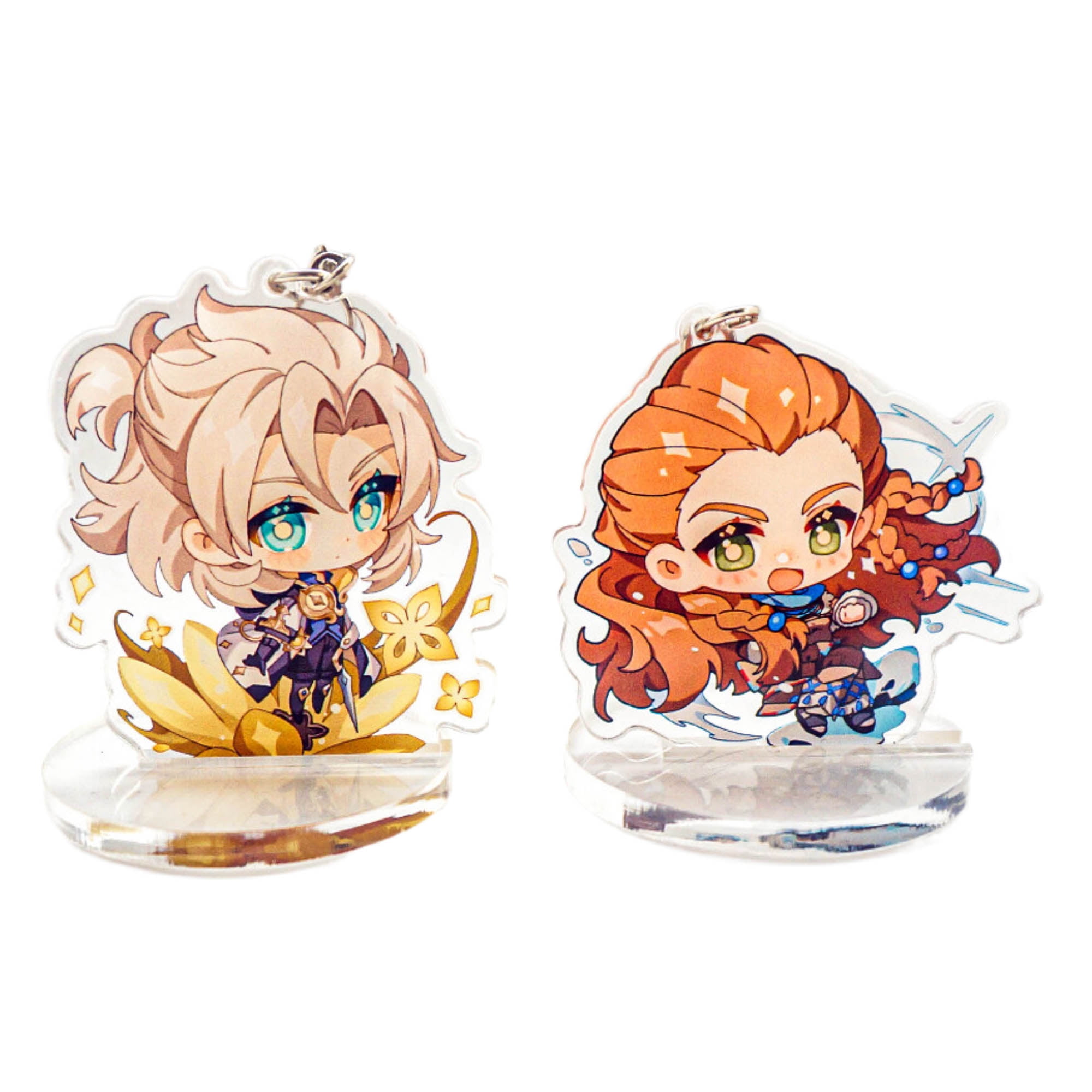 ZILEFSILK 2PCS Cute Anime Game Genshin Impact Acrylic Figure Albedo ...