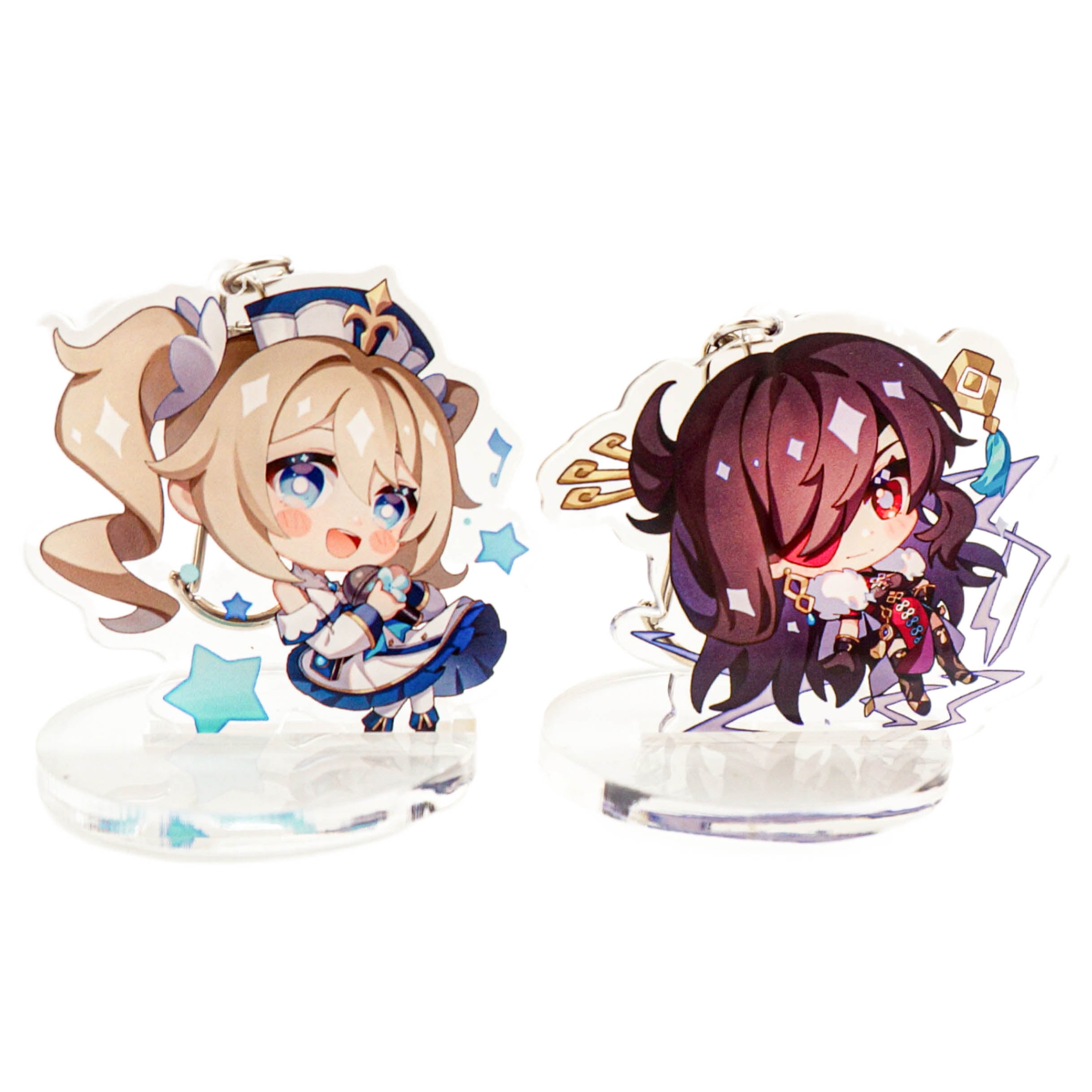 ZILEFSILK 2PCS Cute Anime Game Genshin Impact Acrylic Figure Barbara ...