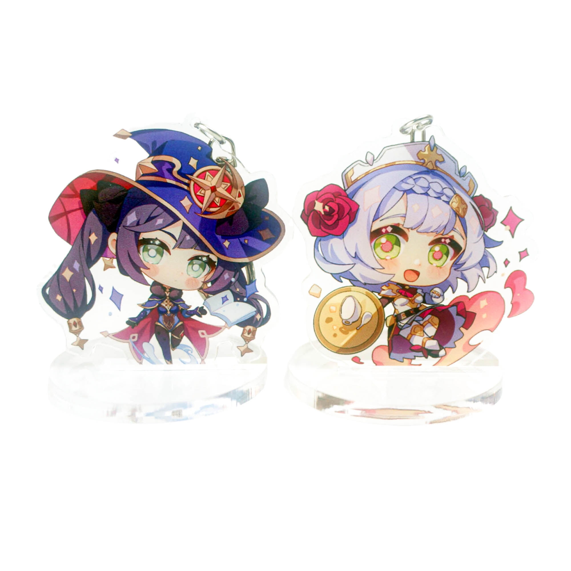ZILEFSILK 2PCS Cute Anime Game Genshin Impact Acrylic Figure Mona ...