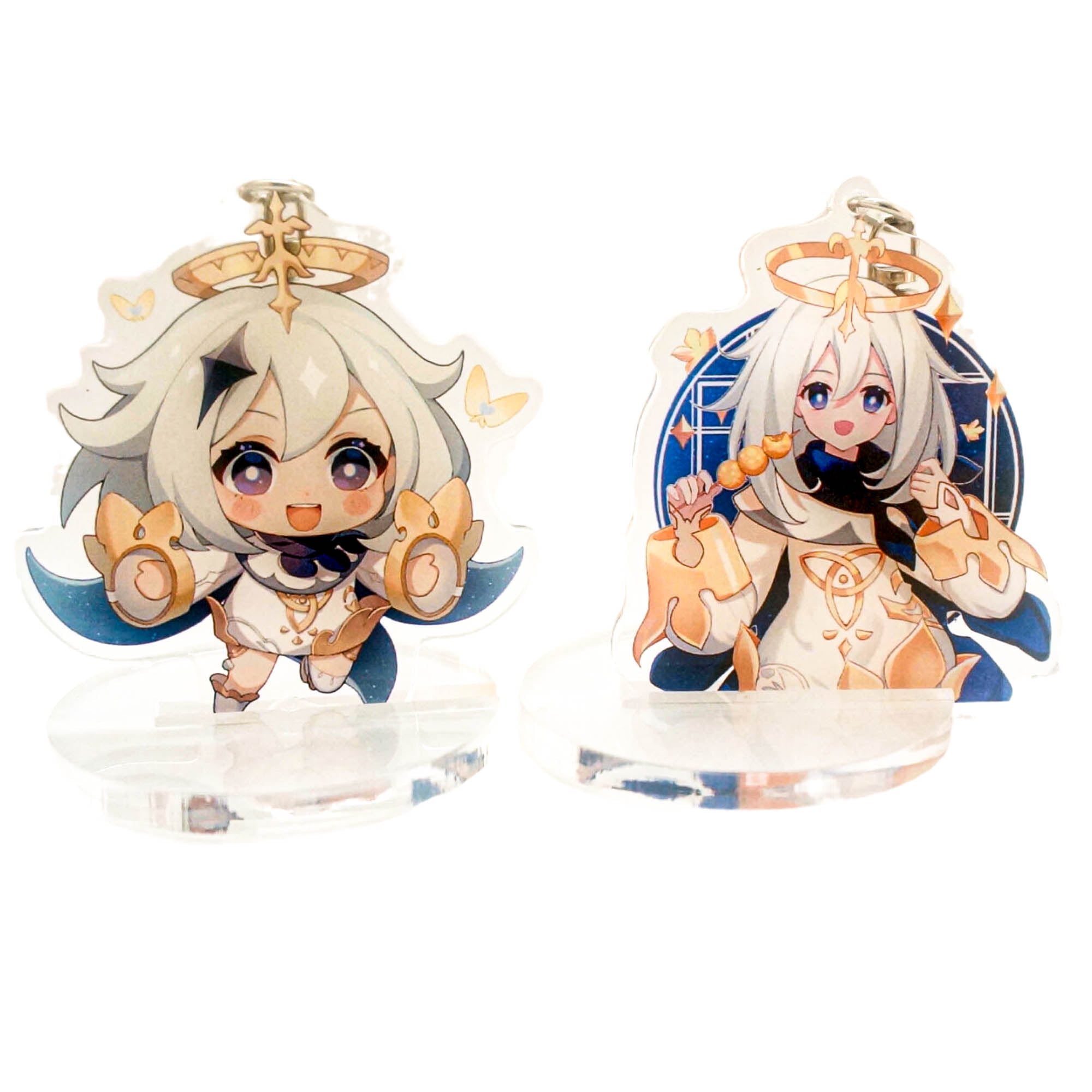 ZILEFSILK 2PCS Cute Anime Game Genshin Impact Acrylic Figure Paimon ...