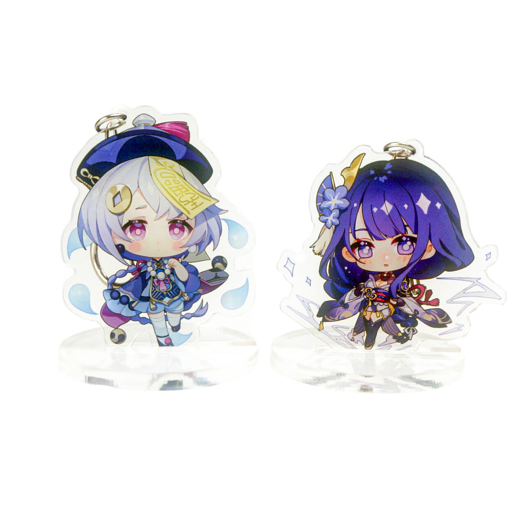 ZILEFSILK 2PCS Cute Anime Game Genshin Impact Acrylic Figure Qiqi ...