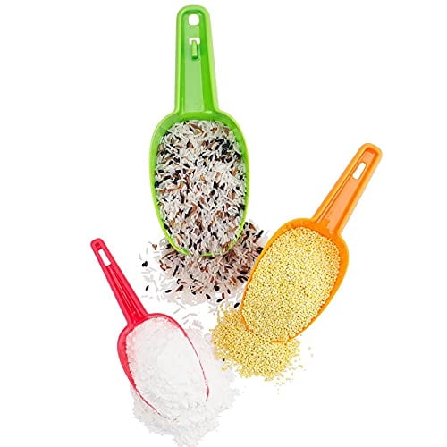 ZILLTOYIN Ice Scoop Set of 3 MultiPurpose Plastic Kitchen Scoops Bar ...
