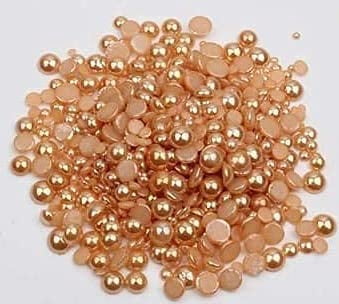 ZILZON Half Cut Pearls Ceramic Half Round Moti for Craft Material ...