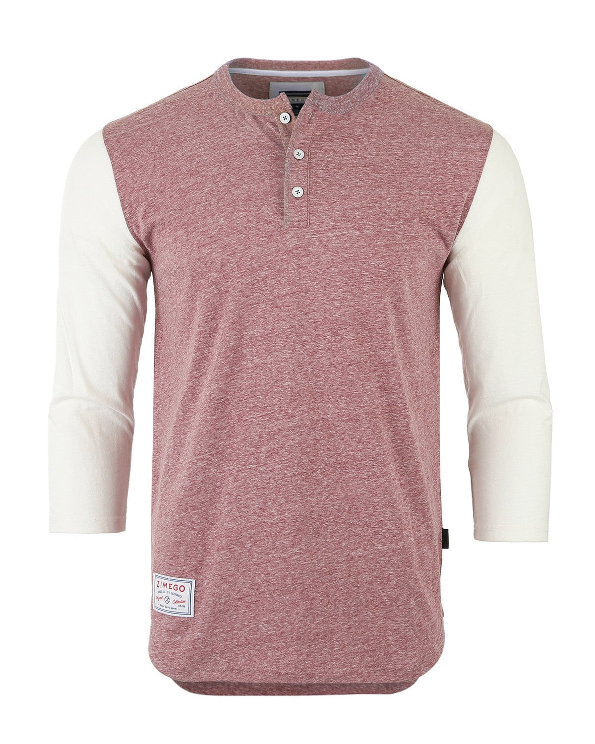 ZIMEGO Men's 3/4 Sleeve Baseball Henley – Casual Athletic Button ...