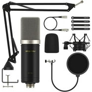 USB Streaming Podcast Microphone Kit, 192KHZ/24Bit Studio Cardioid ...
