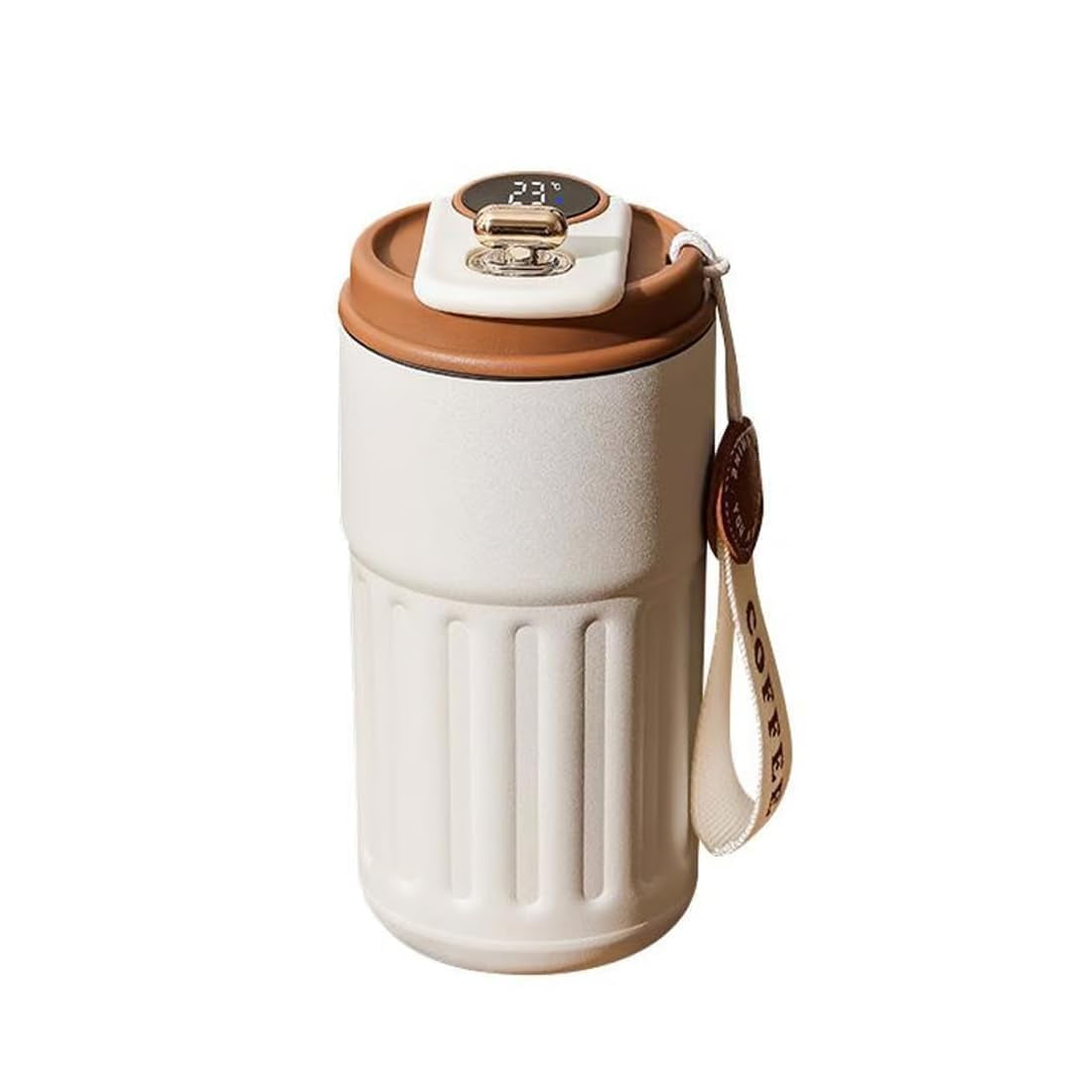 ZINLEY Coffee Thermos with Temperature Display 420ml Large Capacity Stainless Steel Reusable ...