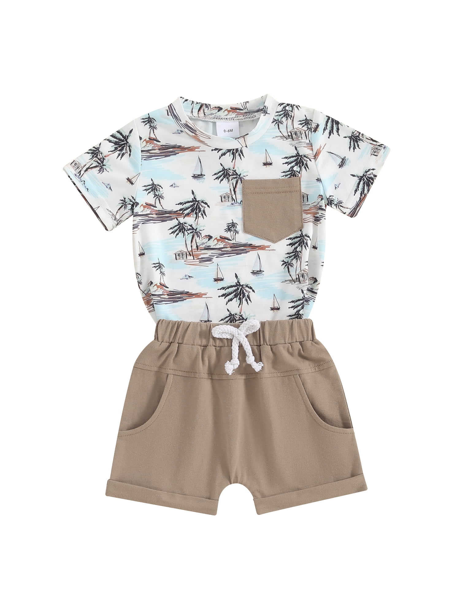 ZINTAOZT Infant Baby Boys Summer Outfits Beach Hawaiian Shorts Set ...