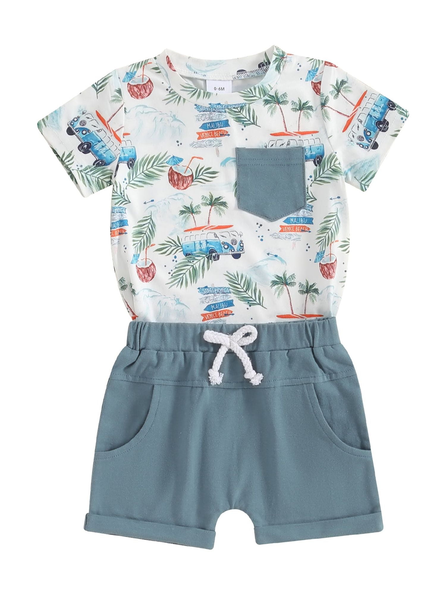 ZINTAOZT Infant Baby Boys Summer Outfits Beach Hawaiian Shorts Set ...