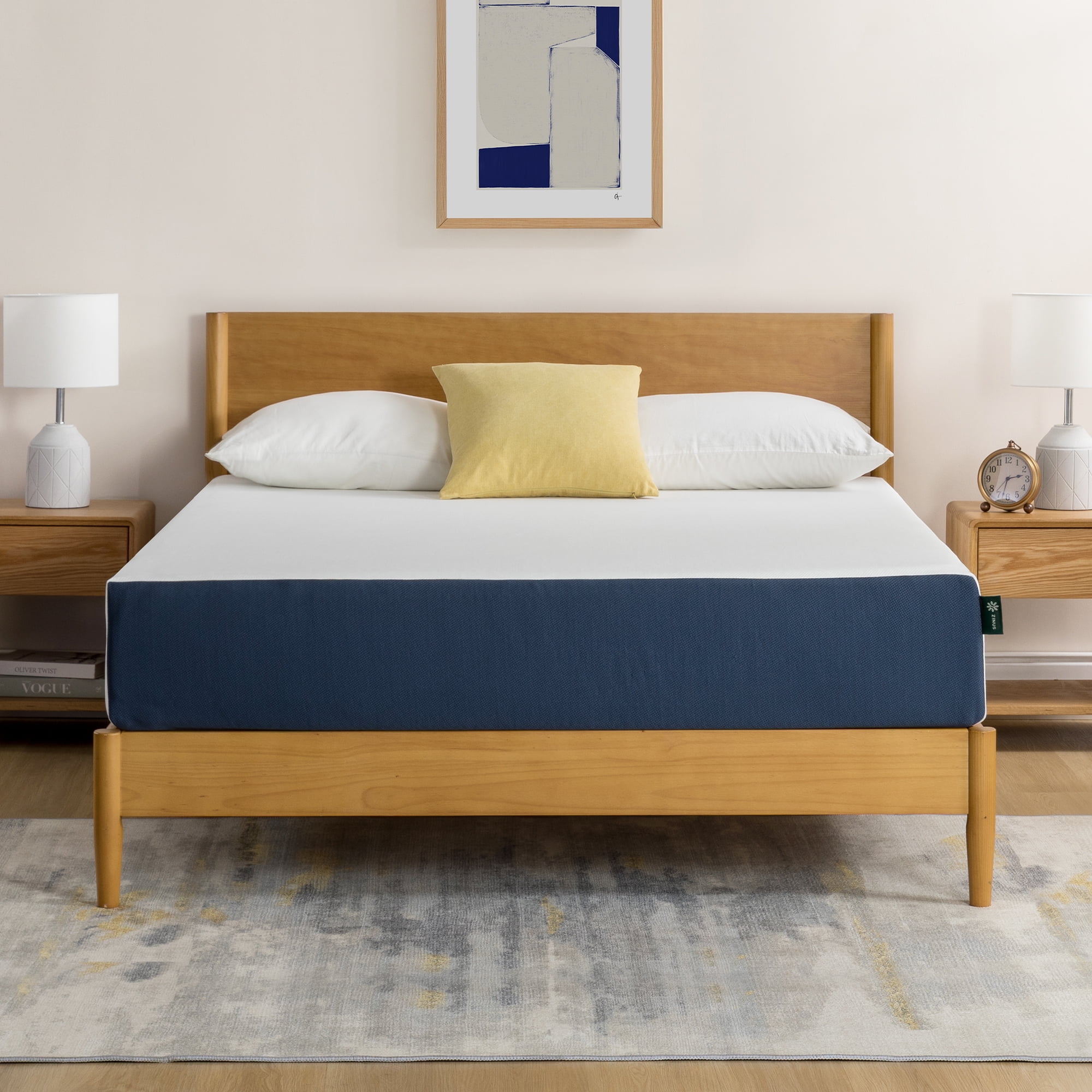 Zinus Green Tea Waterfall 10" Tight Top Memory Foam Mattress, Queen ...