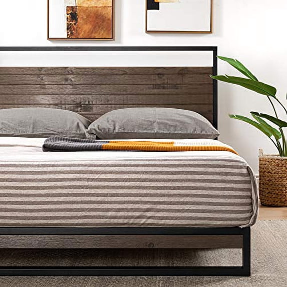 ZINUS Suzanne 37 Inch Metal and Wood Platform Bed - Walmart.com