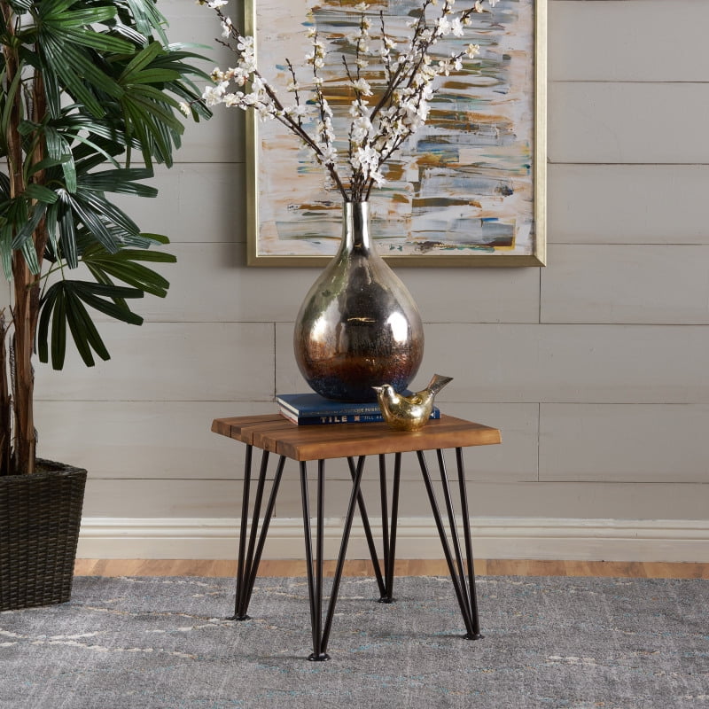 ZION INDUSTRIAL WOOD AND METAL COFFEE TABLE - Walmart.com
