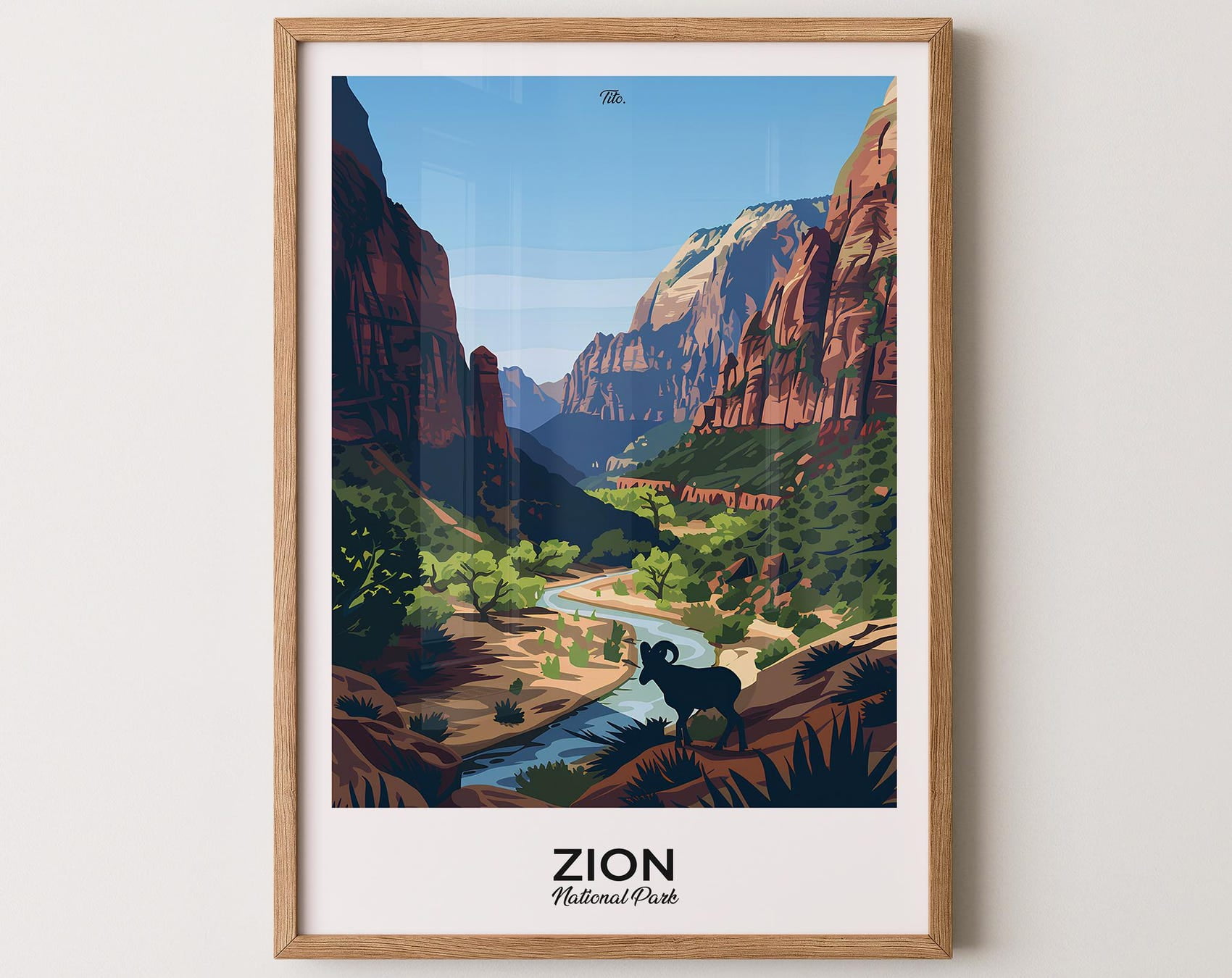 ZION Poster, Zion Travel Poster, Zion Art Print, Zion Wall Art ...