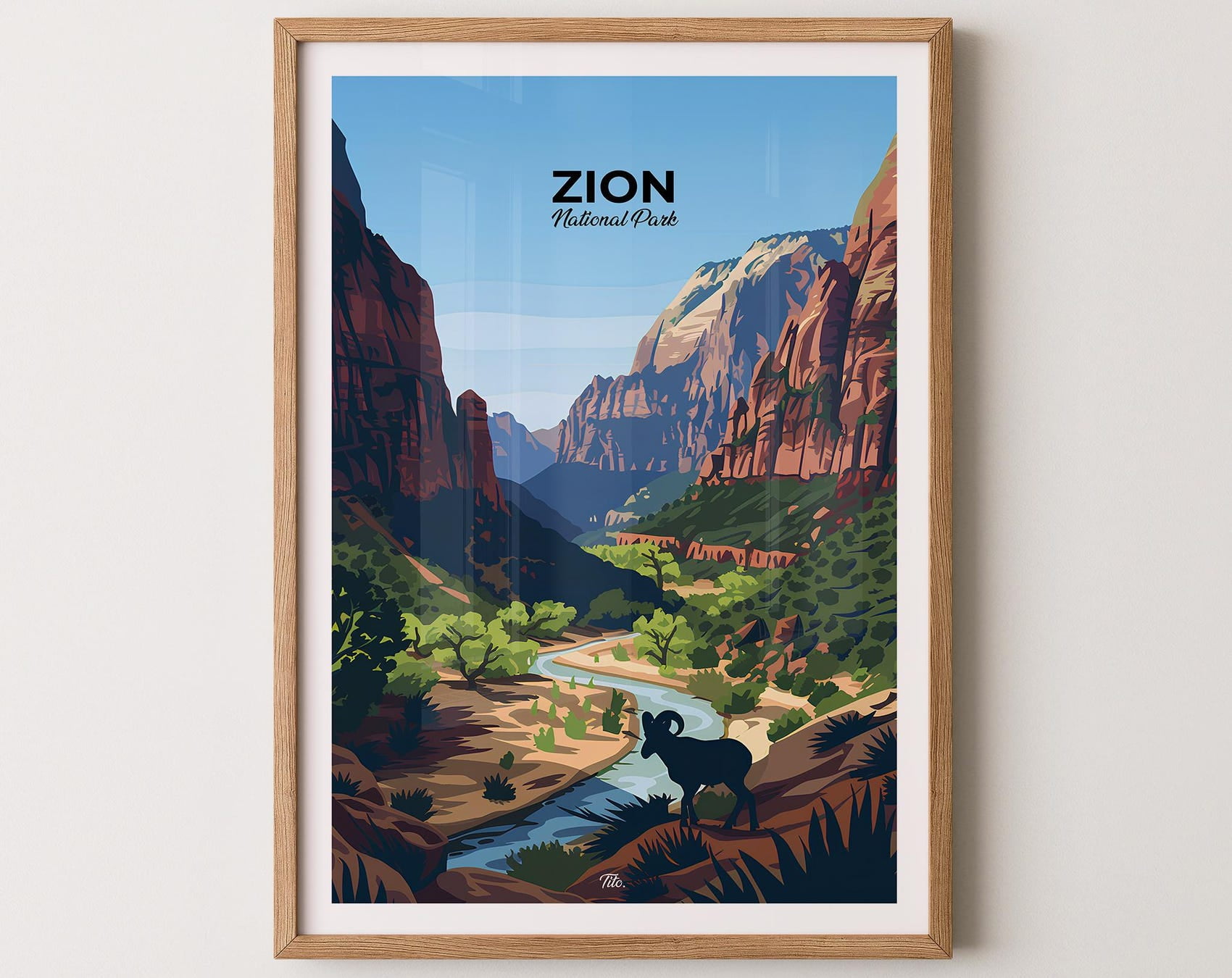 ZION Poster, Zion Travel Poster, Zion Art Print, Zion Wall Art ...