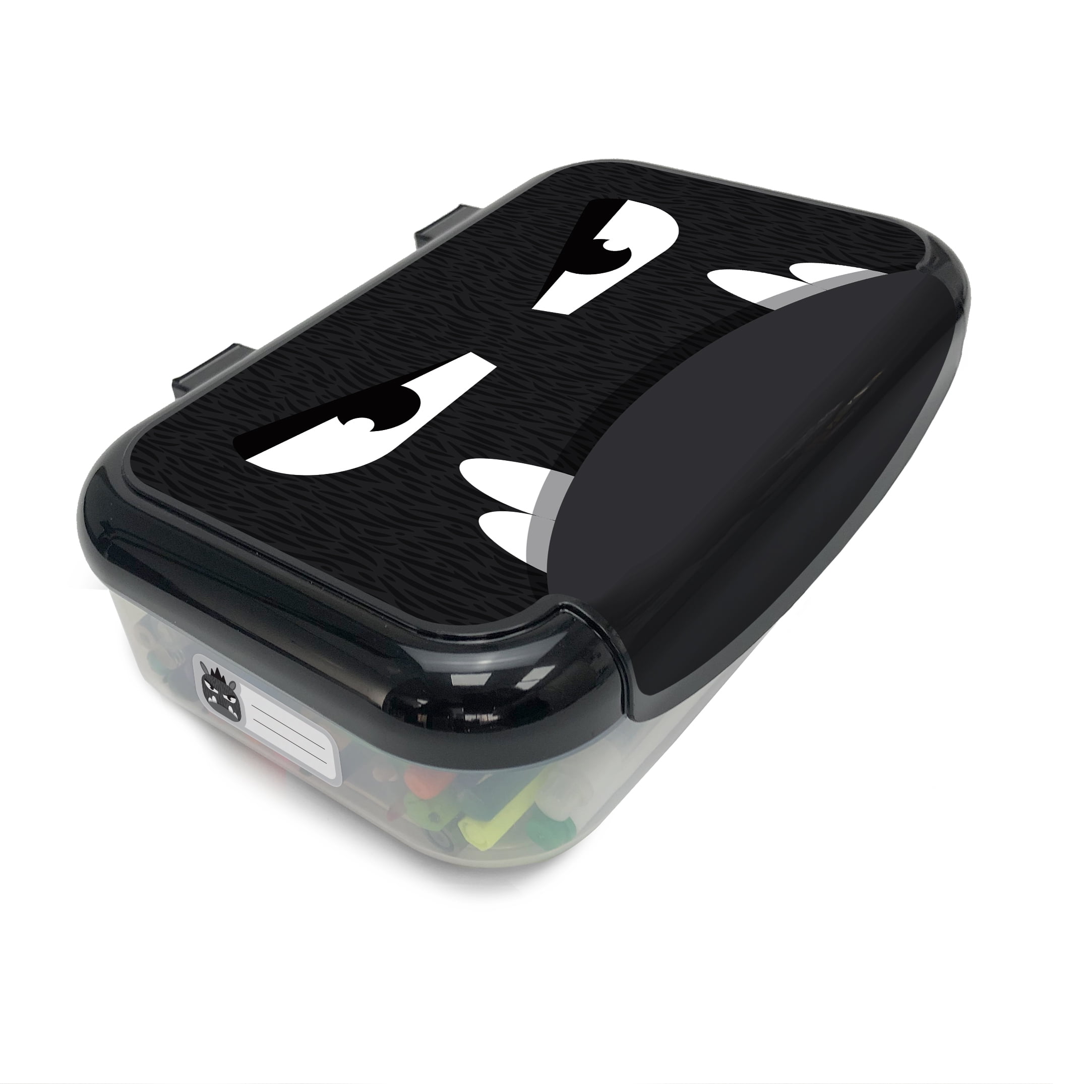 ZIPIT Black Monster Recycled Plastic Pencil Box for Kids, Elementary ...