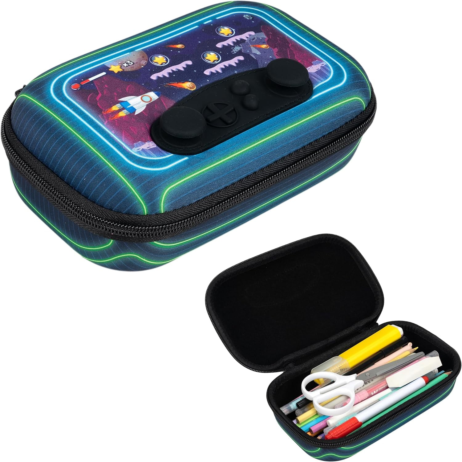 ZIPIT Gamer Pencil Case for Kids, Colorful Joystick Pencil Box for Boys ...