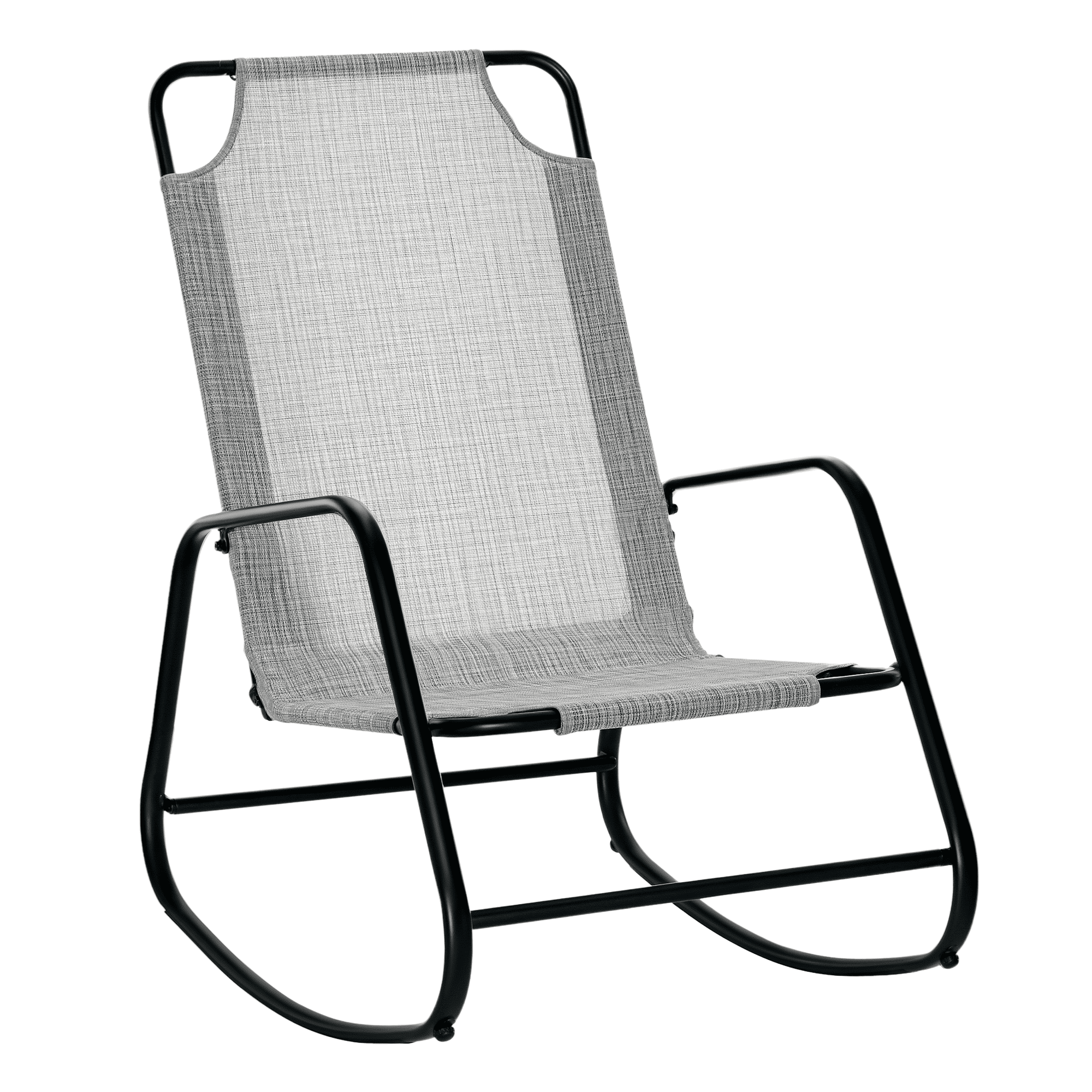 ZIPOE Cream White Garden Rocking Chair – Patio Sling Fabric Single ...