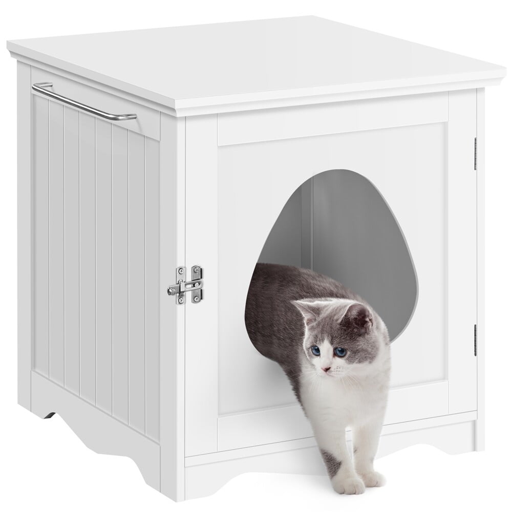 ZIPOE Hidden Cat Litter Box Enclosure – Stylish Pet Side Table for ...