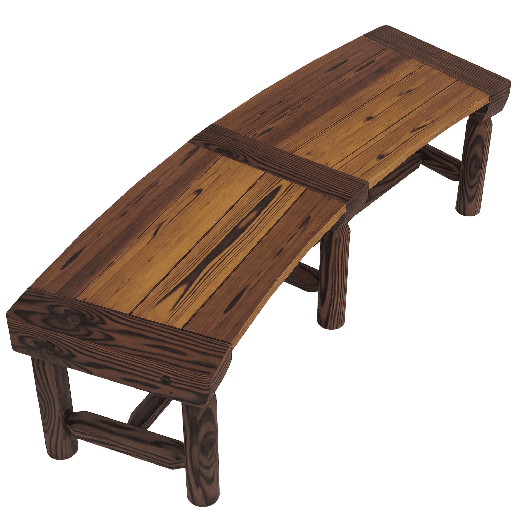 ZIPOE Wooden Garden Bench for Outdoors – Slatted Seat Design, Weather ...