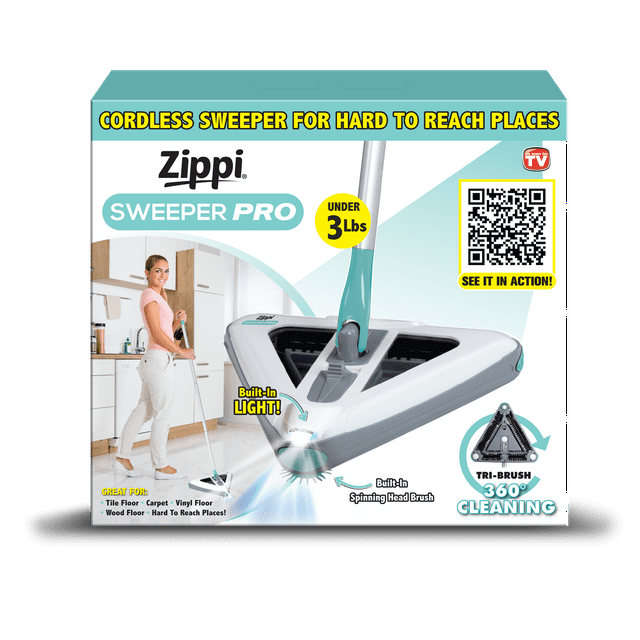 Zippi Sweeper Pro - Lightweight Sweeper, Perfect for Hardwood and Tile ...