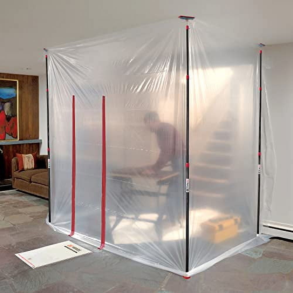ZIPWALL ZP4 ZipPole 10 Foot Spring Barrier (Pack of 4) Loaded Poles for ...