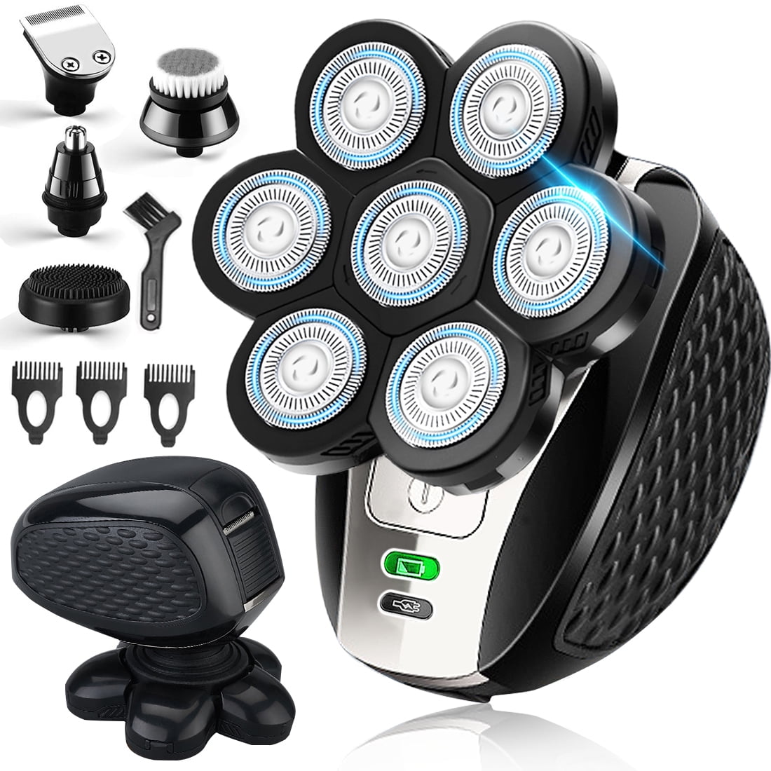 ZIQIAN 4D Bald Head Shavers - Anti-Pinch Electric Razor, 5-in-1 ...