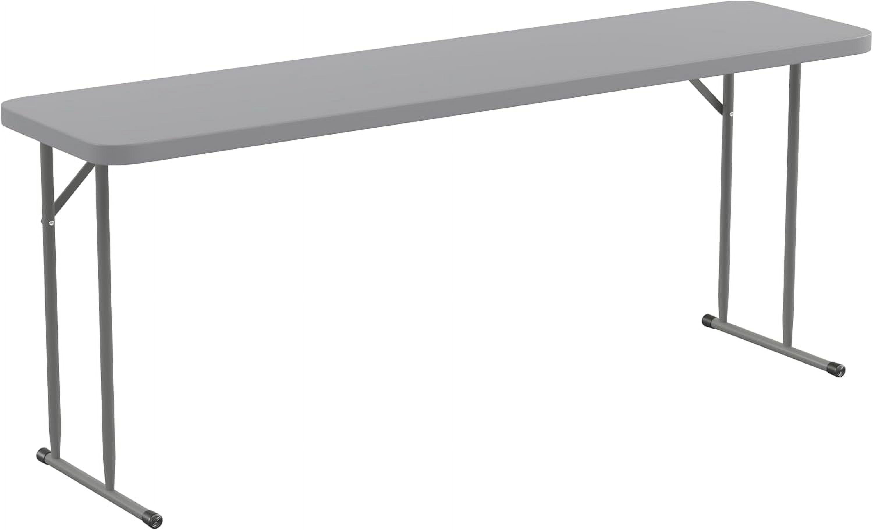 ZIRAV 6' Rectangular Plastic Folding Table, Long Plastic Foldable Table ...