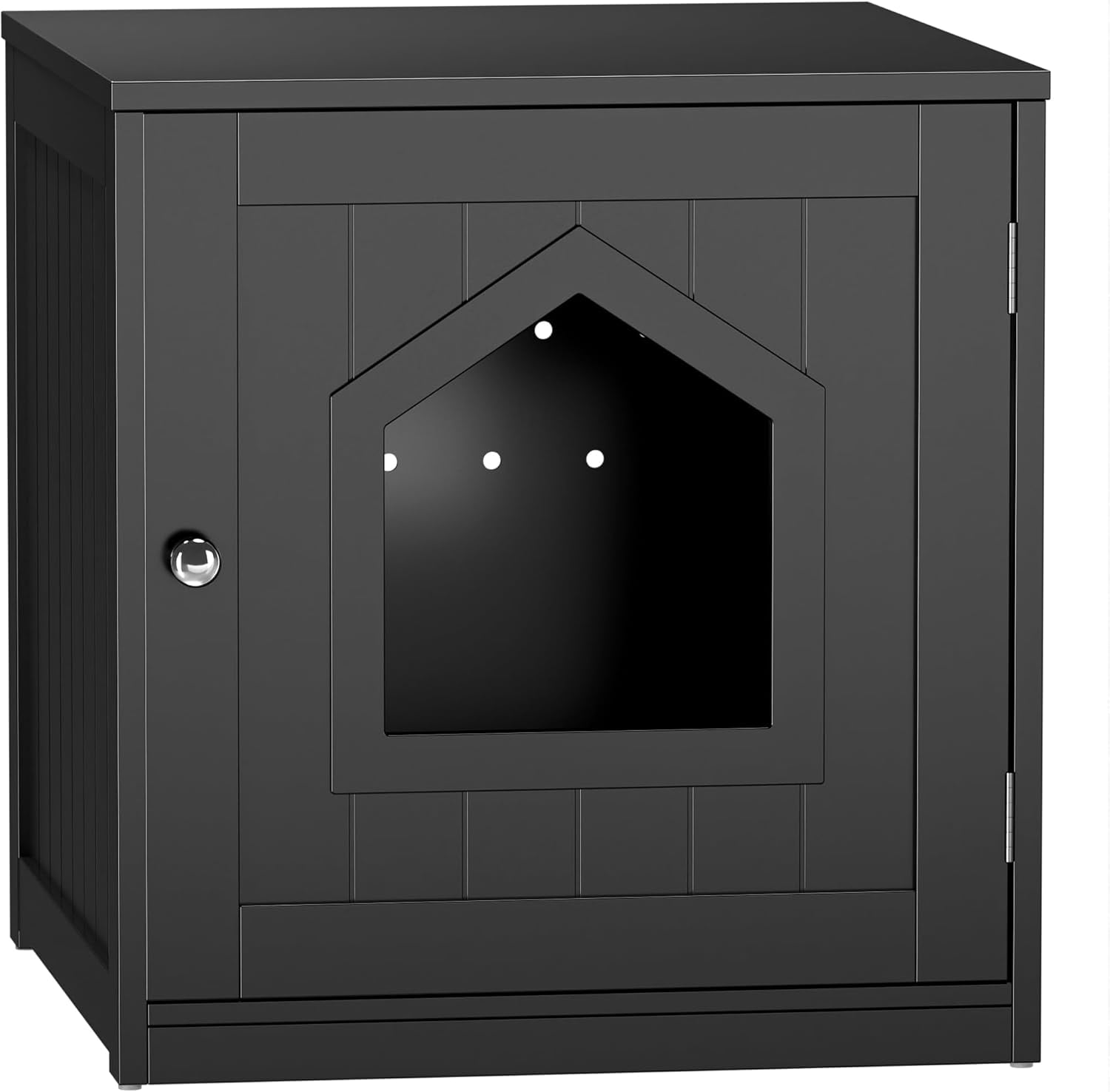 ZIRAV Cat House & Side Table, Pet Cat Litter Box Enclosure with Vent ...