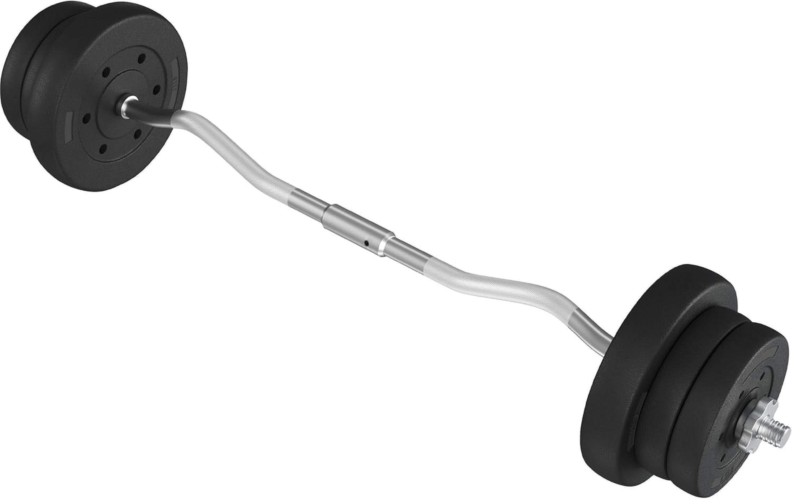 ZIRAV Curl Olympic Bar/Barbell Set Lifting Exercise Curl Bar Adjustable ...