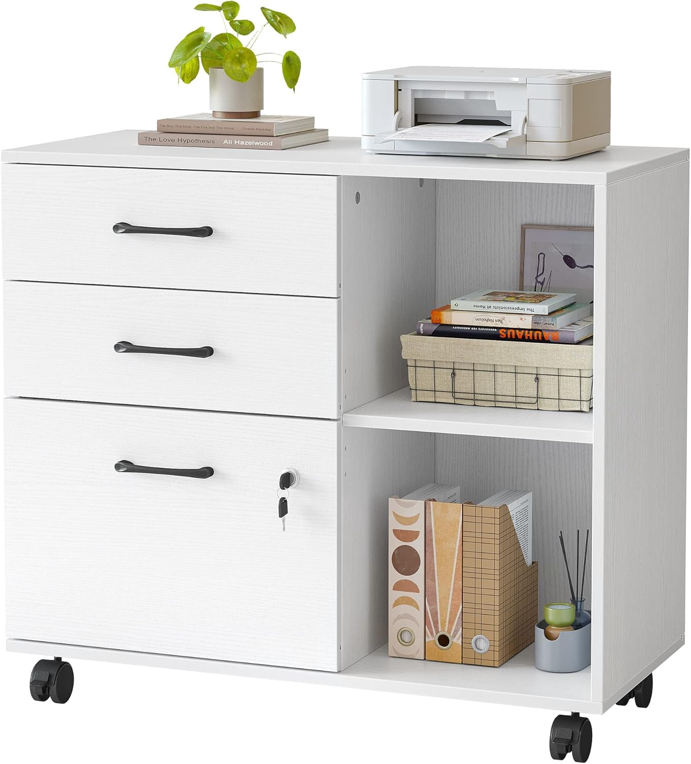ZIRAV File Cabinets for Home Office, Printer Stand with Drawers ...