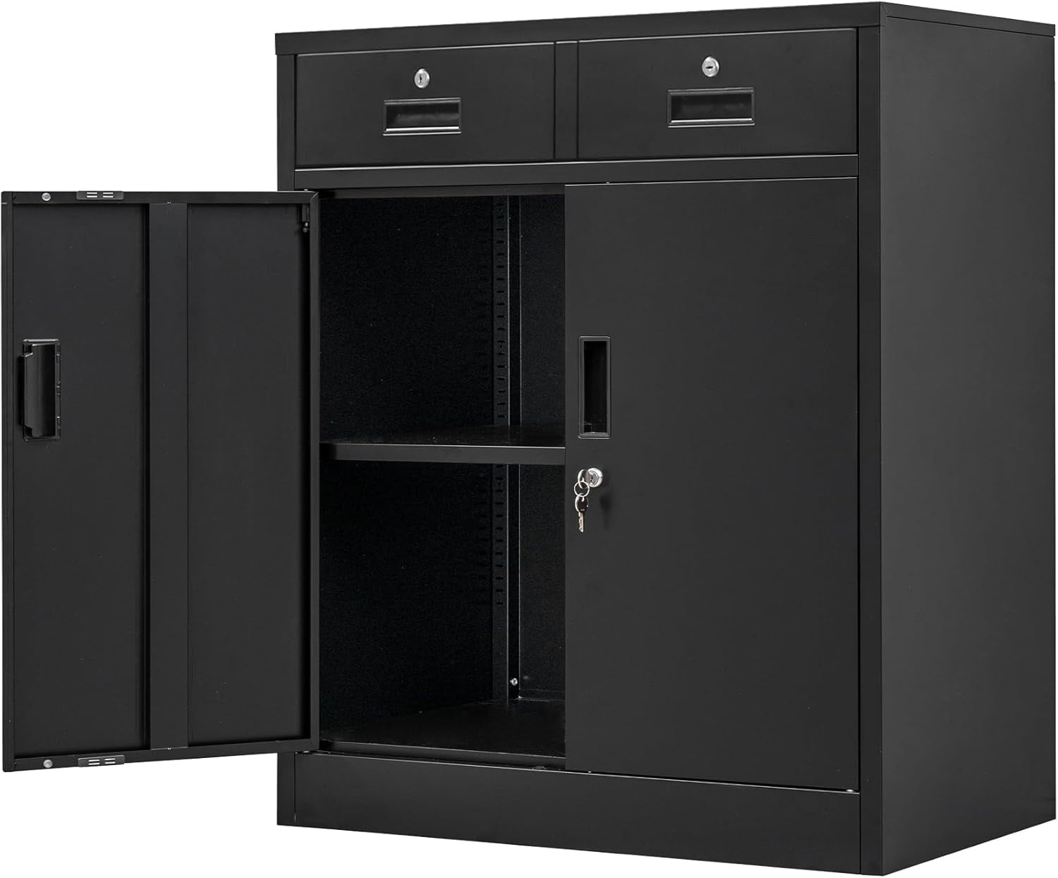 ZIRAV Metal Storage Cabinet, Locking Storage Cabinet with Doors and ...