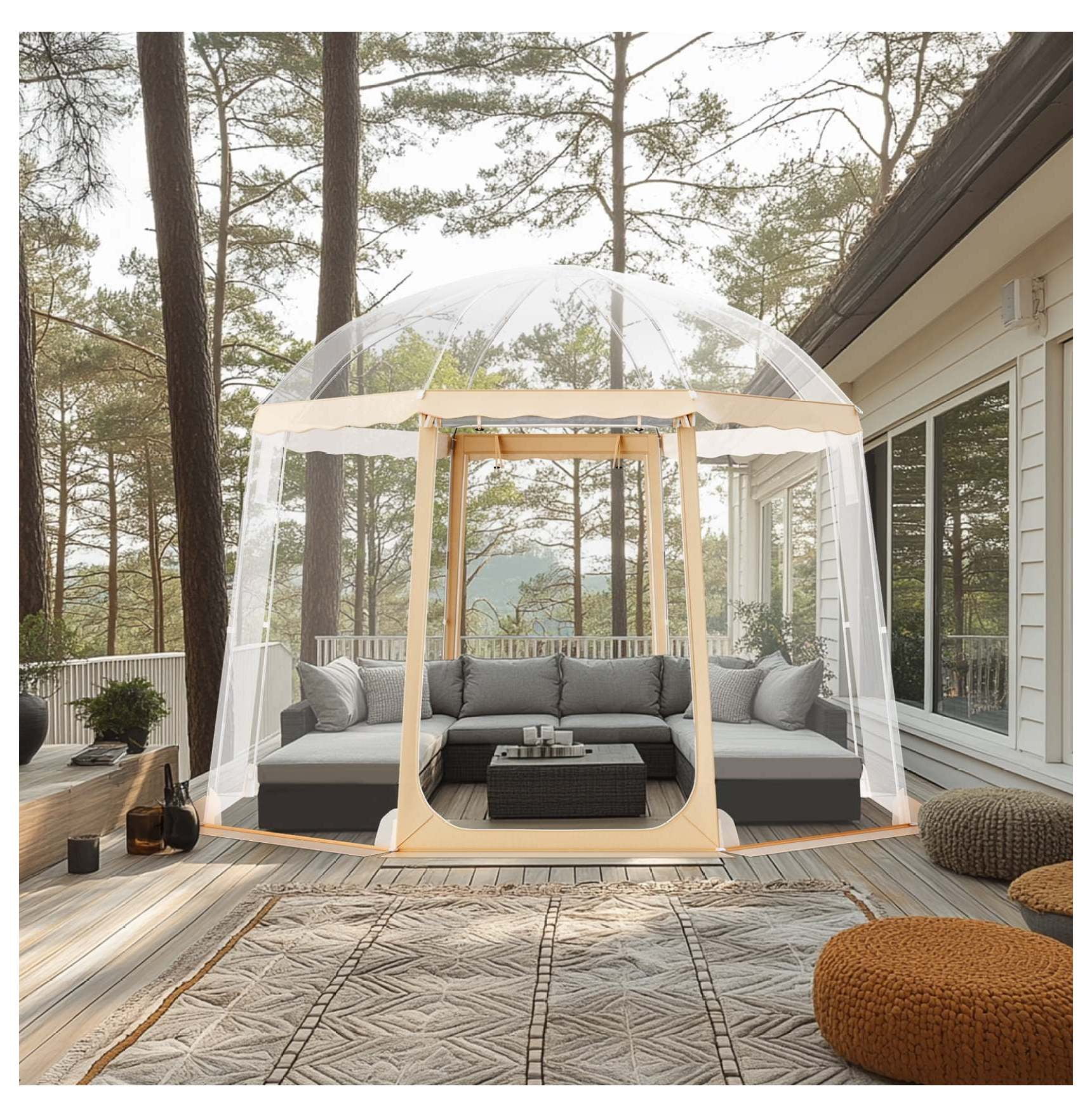 ZIRAV Upgraded Pop Up Bubble Tent for 4-8 People, Need Simple Assembly ...